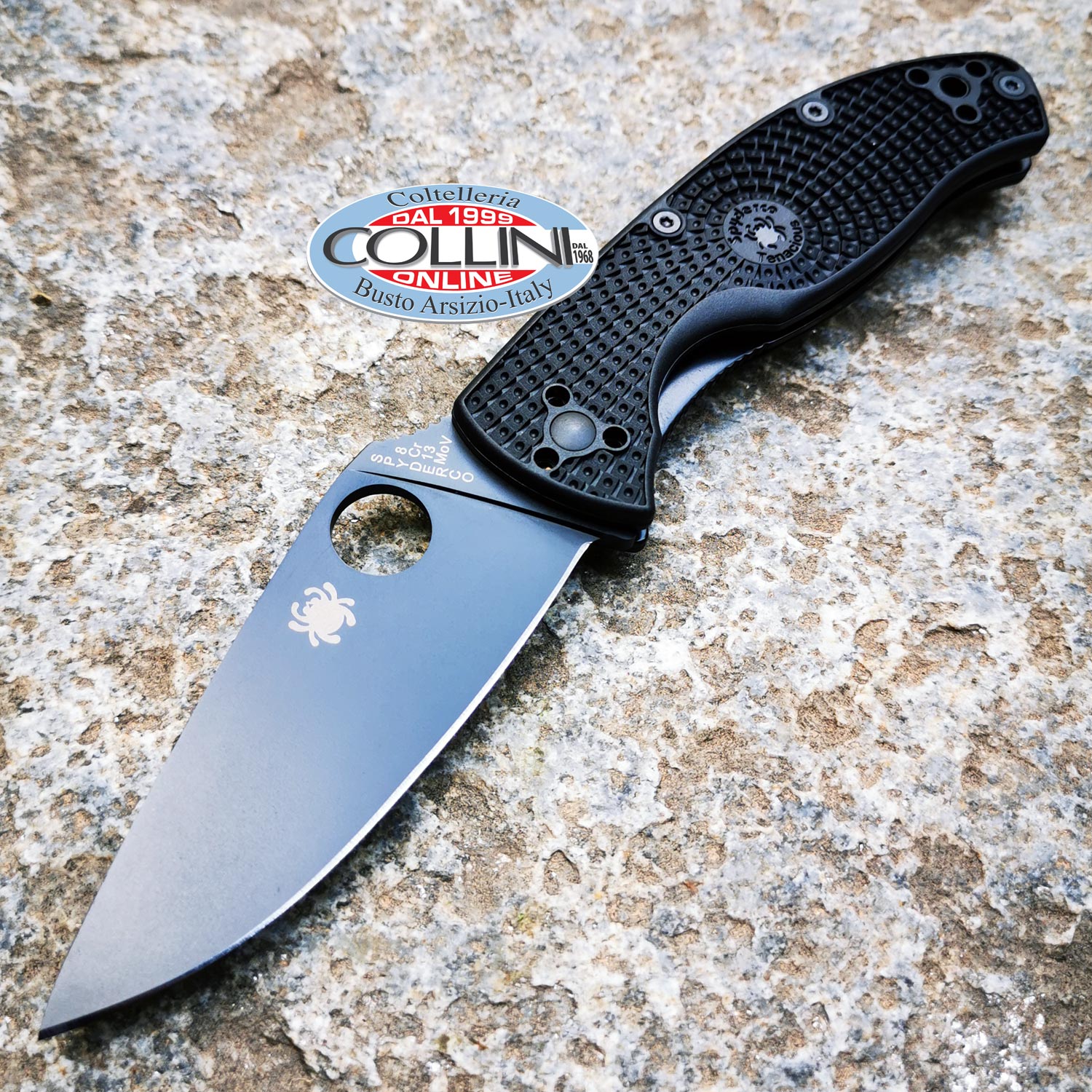 Spyderco - Tenacious Lightweight - Black Plain - C122PBBK - Messer